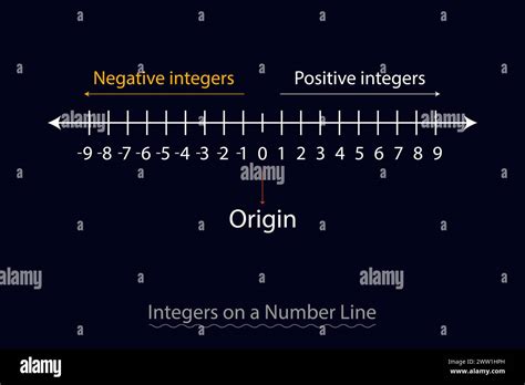 Representing Integers On Number Line Vectors In Mathematics Resources For Teachers And Students