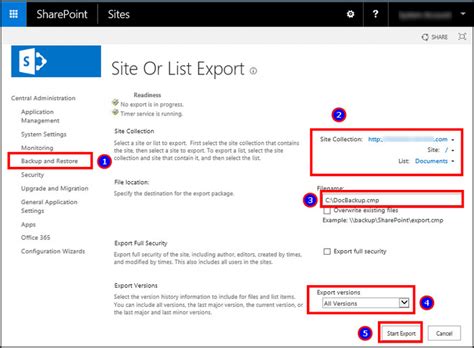 How To Export A Sharepoint Site Save Server And Online Site