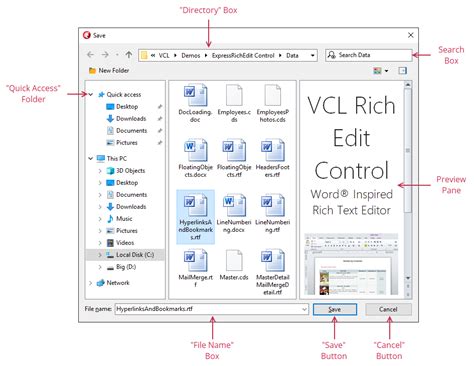 Tdxfrmsavefiledialog Class Vcl Devexpress Documentation