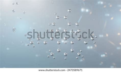 Felodipine Molecular Structure 3d Model Molecule Stock Illustration