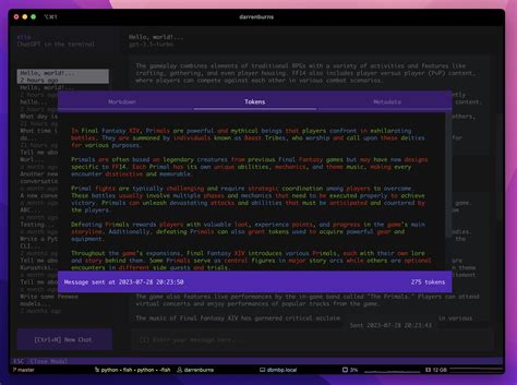 Github Darrenburnselia A Terminal Chatgpt Client Built With Textual