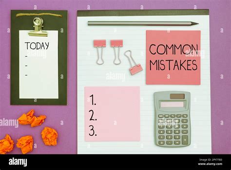 Text Caption Presenting Common Mistakes Conceptual Photo Actions That