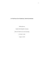 Module Docx Final Project Part II Submission Clinical