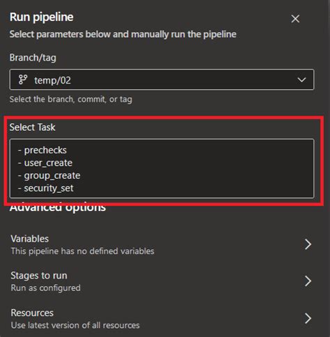 Select Specific Task In Azure Devops Ui Pipeline Run Stack Overflow