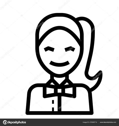 Avatar Officer Profile Icon Outline Style Stock Vector Image By