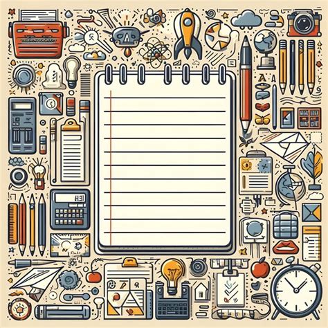 Back To School Notepad Premium Ai Generated Image