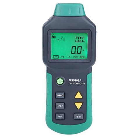 Cikonielf Testeur GFCI RCD Analyseur De Circuit LCD MASTECH MS5908C