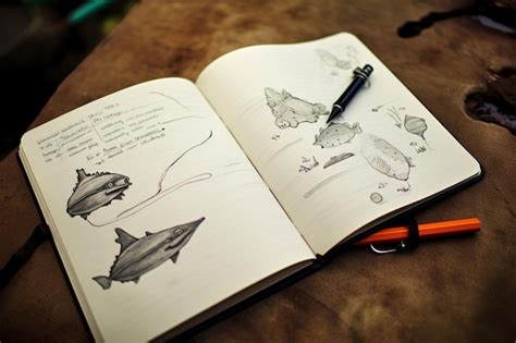 Premium Photo Notebook Sheet With Academic Sketches