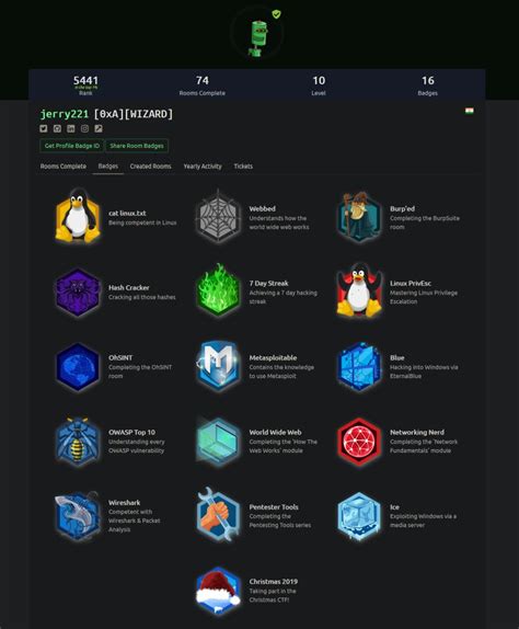Prabhat Joshi On Linkedin All The Badges In Thm I Have Earned Till Now