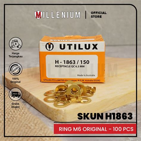 Jual Terminal Skun UTILUX Ring Bulat Skun Baut 10 Skun Aki M6