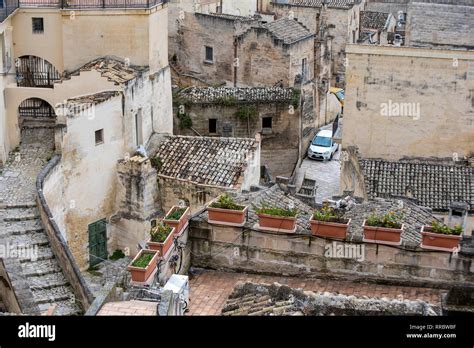 City View Of Old Town Sassi Di Matera In The Region Of Basilicata In