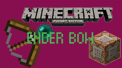 Mcpe Commands Ender Bow Trick Youtube