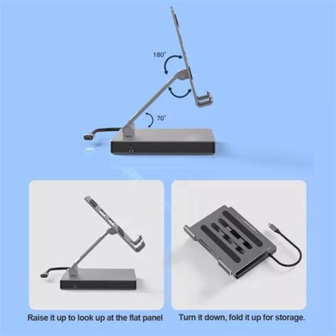 Docking Station Laptop Stand 4k 60hz Usb 3 0 Hub 5gbps Sd Tf Slot 8 In