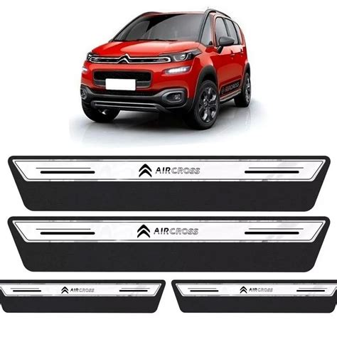 Soleira Protetor Porta Platinum Aircross 2011 A 2019 Prata Shopee