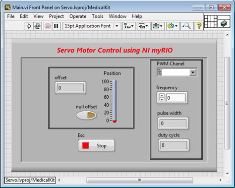 Servo Motor Control Using Myrio The Engineering Projects