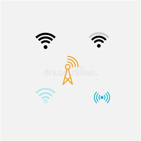 Signals Wifi Tower Icon Around Minimal Stock Illustration Illustration Of Number Font 348856526