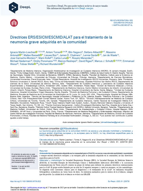 Eur Respir J 2023 Martin Loeches 2200735 Es Pdf Staphylococcus