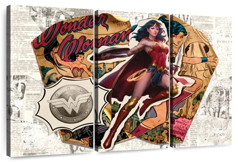 Wonder Woman Retro Comics Wall Art Digital Art