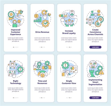 Premium Vector Personalized Marketing Tasks Onboarding Mobile App