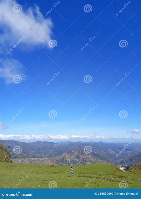 Amazing Minimalist People Landscape Of Fulan Fehan Atambua Ntt Stock