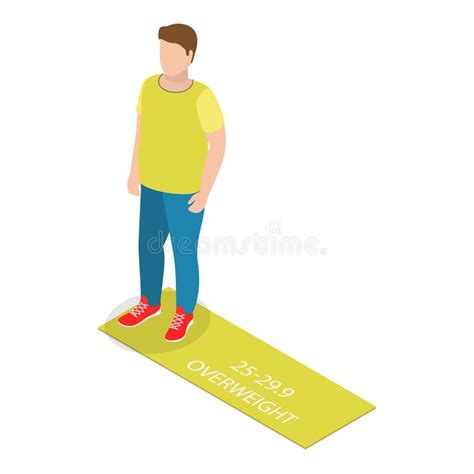 3d Isometric Flat Vector Illustration Of Body Mass Index Item 3 Stock Illustration