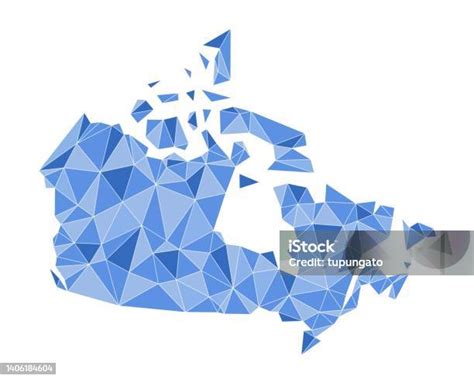 Canada Vector Polygon Map Modern Style Stock Illustration Download