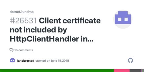 Client Certificate Not Included By Clienthandler In Net Core