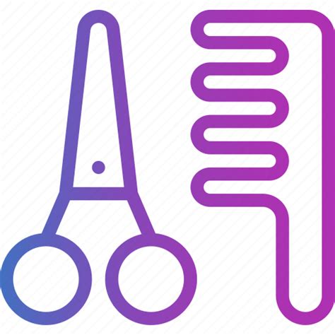 Comb Grooming Scissors Beauty Salon Fashion Icon Download On Iconfinder