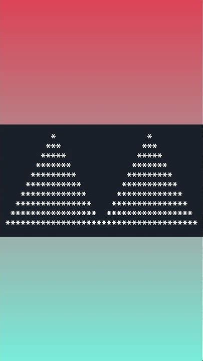 Shorts 🔥javacode 👨‍💻 Java Pattern Program 📒 Draw Two Pyramid 🔺️🔺️