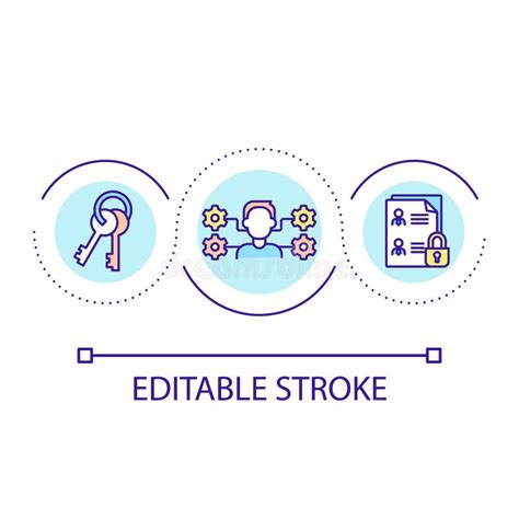 User Roles And Permissions Loop Concept Icon Stock Vector Illustration Of Computer Permission