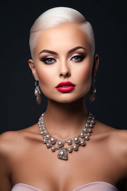 Premium Photo Woman With Necklace And Earrings On Her Neck Generative Ai