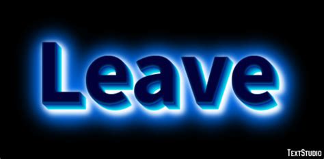 Leave Text Effect And Logo Design Word