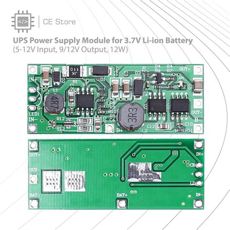 Ups Power Supply Module For 37v Li Ion Battery 5 12v Input 912v