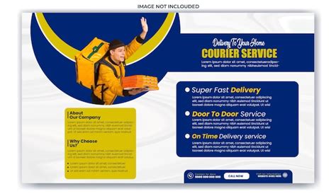 Premium Vector Delivery Service Promotion Web Banner Template Design