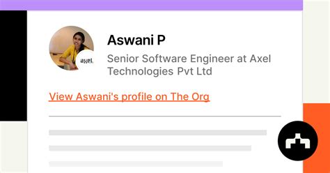 aswani p senior software engineer at axel technologies pvt ltd the org