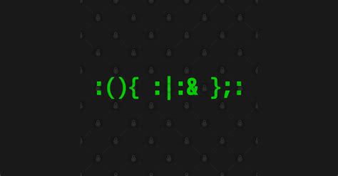 Bash Fork Bomb Green Text Design For Command Line Hackers Sysadmin