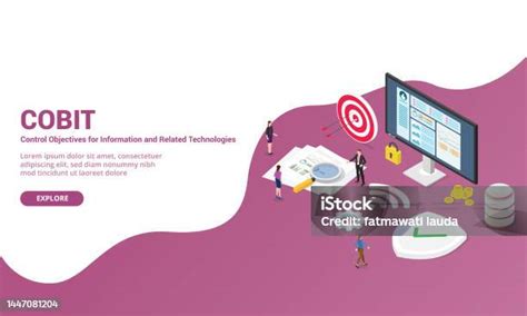 Cobit Control Objectives For Information And Related Technologies With Modern Isometric Style