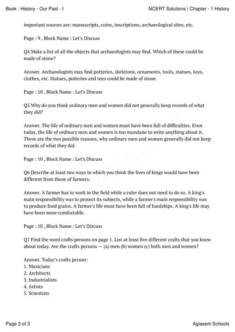 NCERT Solutions Class 6 Social Science History Chapter 1 What Where