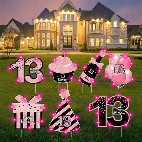 Jieyuejewelry 10 Pieces Happy Birthday Yard Signs