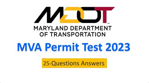 MVA Permit Practice Test 2023 With 25 Questions Maryland MDOT YouTube