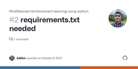 Requirements Txt Needed Issue Modmaamari Reinforcement Learning Using Python Github