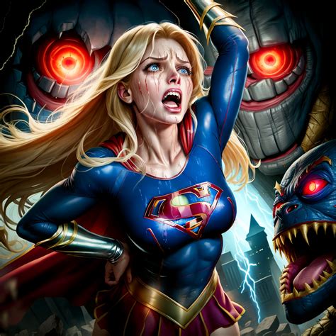 Supergirl Realizing Her Flight Power Isnt Working By Necromancer Rev