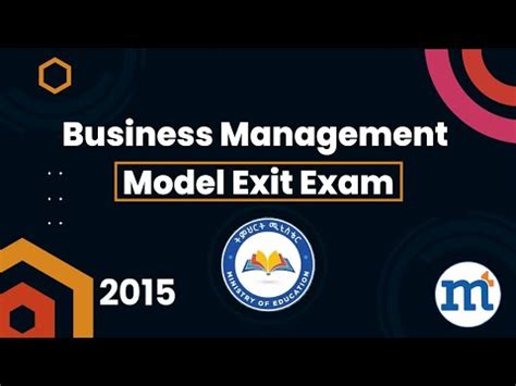 Business Management Exit Model Question With Explained Answer Youtube