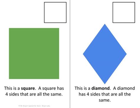 Matching Basic Shapes Math Book By Mr Bryans Special Ed Store