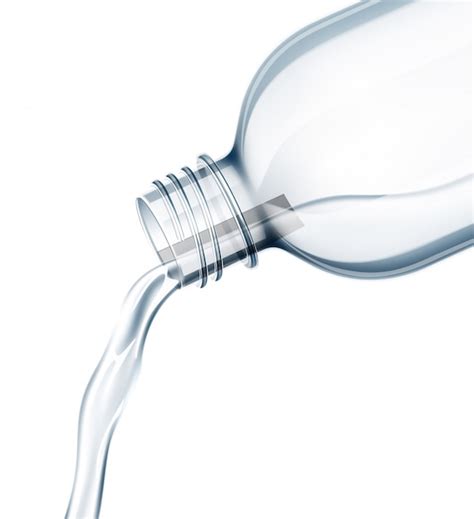 Premium Vector Vector Pure Water Pouring From Realistic Plastic Bottle
