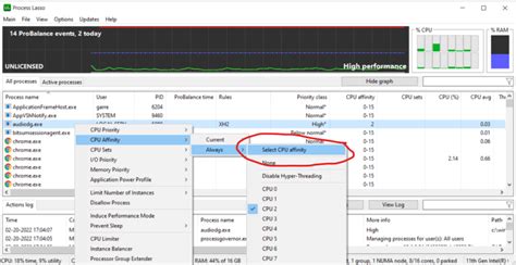 Permanently Set Cpu Affinity And Priority With Process Lasso