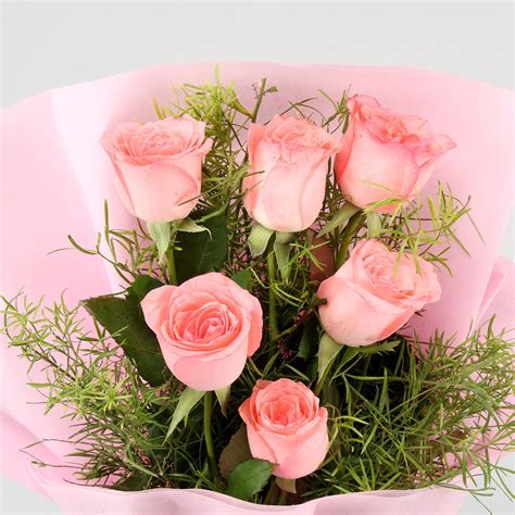 Online Impressive 6 Pink Roses Bouquet T Delivery In Malaysia Fnp
