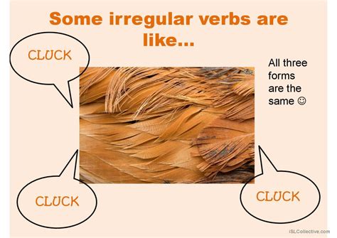 Chart Illustrated Irregular Verbs English Esl Powerpoints
