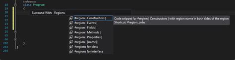 C Code Region Snippets Vs2013 Vs2015 Visual Studio Marketplace