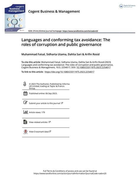 Arifin Rosid On Linkedin Taxavoidance Corruption Publicgovernance